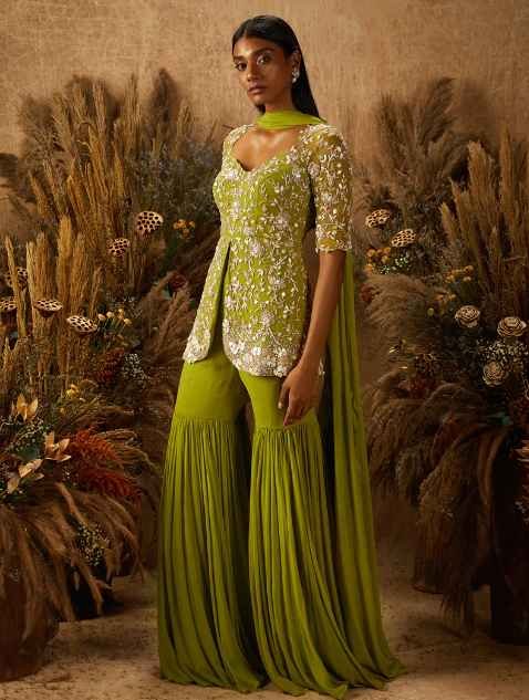 Light green color sharara – Lady Selection Inc