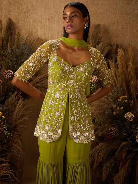 Light green color sharara – Lady Selection Inc